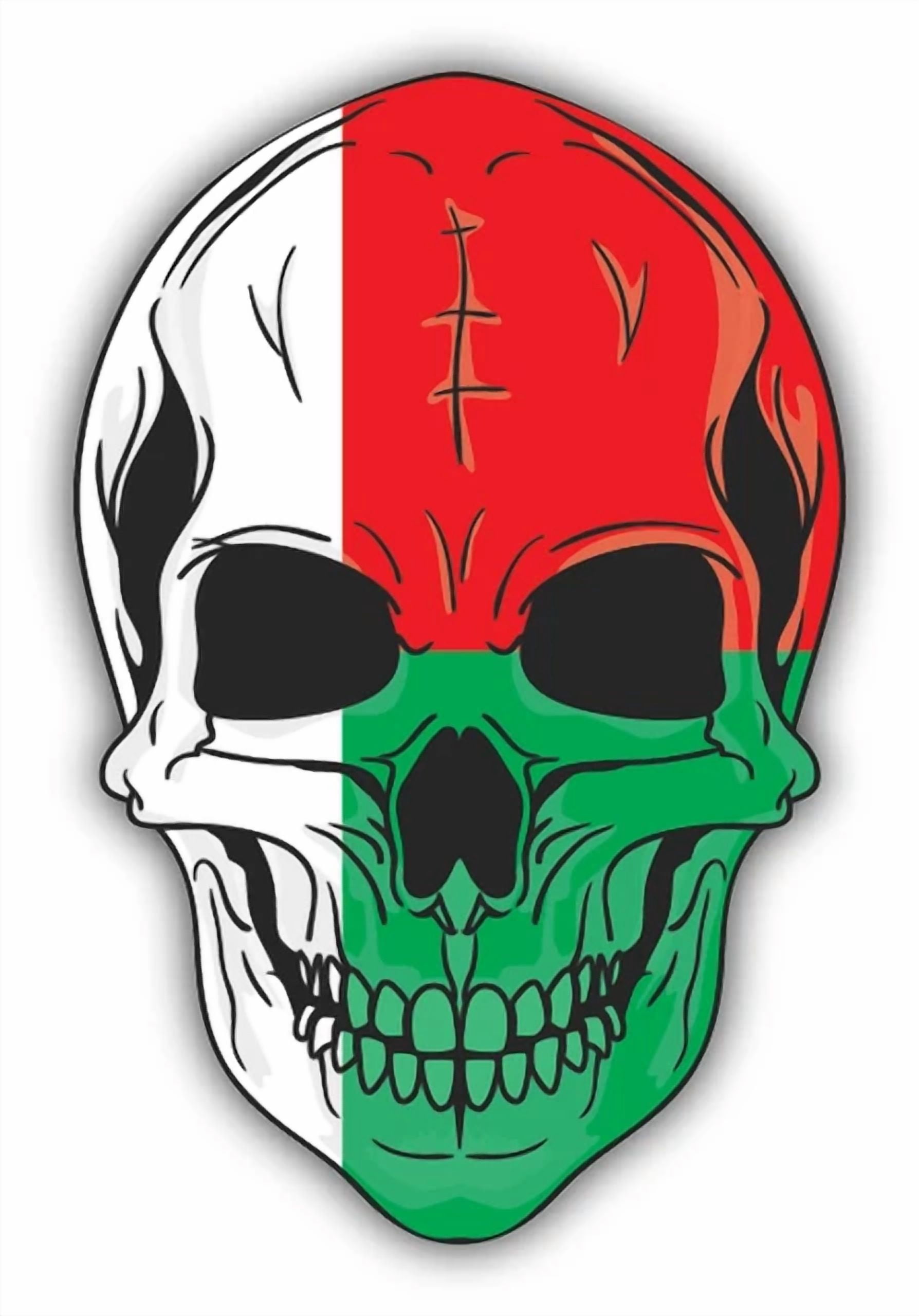 DOPASTICKER Skull Flag Madagascar Car Sticker Phone Water Bottle ...