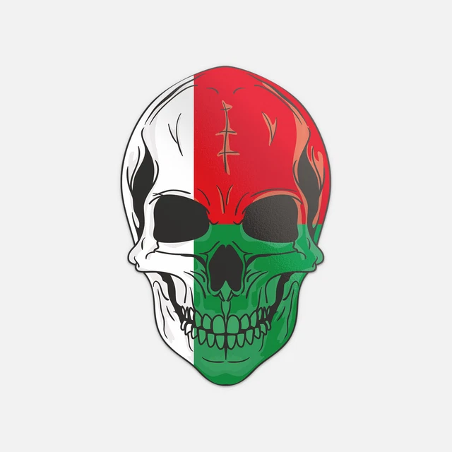 DOPASTICKER Skull Flag Madagascar Sticker Decal Phone Decal Water ...