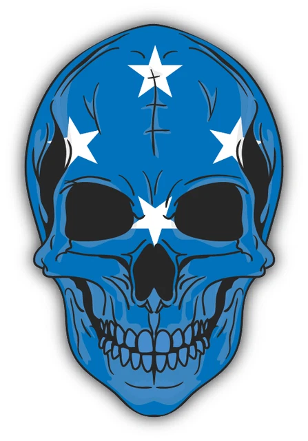 DOPASTICKER Skull Flag Micronesia Car Sticker Phone Water Bottle ...