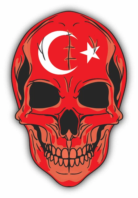 DOPASTICKER Skull Flag Turkey Sticker Phone Decal Water Bottle Stickers ...