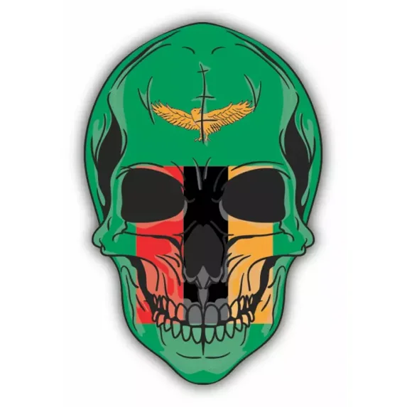 DOPASTICKER Skull Flag Zambia Sticker Phone Decal Water Bottle Stickers ...
