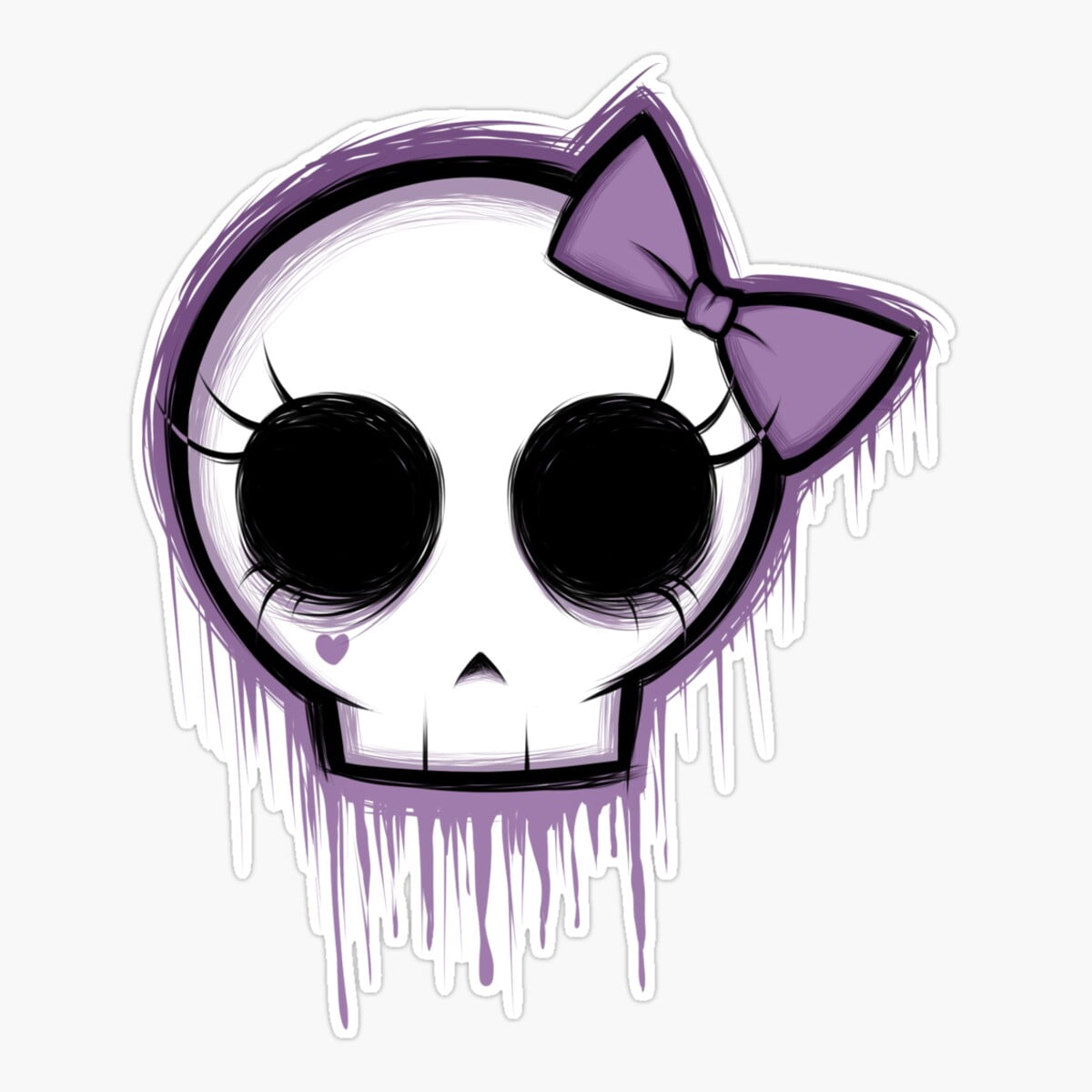 DOPASTICKER Skull Girl Sticker, Phone Sticker Car Stickers, Birthday ...