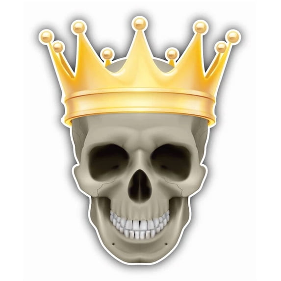 DOPASTICKER Skull Golden Crown Sticker Decal Phone Decal Water Bottle ...