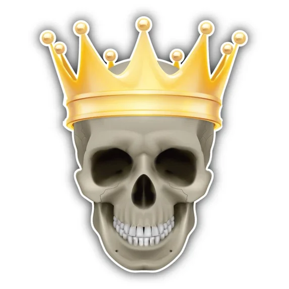 DOPASTICKER Skull Golden Crown Sticker Decal Phone Decal Water Bottle ...