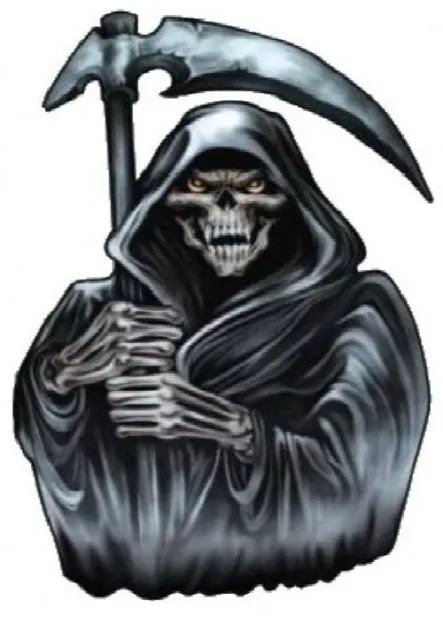 DOPASTICKER Skull Grim Reaper Sticker Laptop Sticker Hard Hat Phone ...