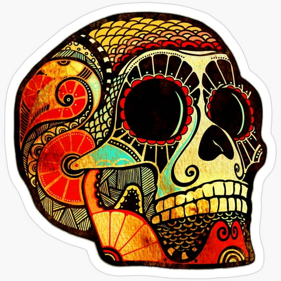 DOPASTICKER Skull Sticker. Gift You - Decorate Laptops, Water Bottles ...