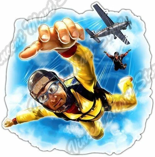 DOPASTICKER Skydive Skydiver Flying Jumper Extreme Sport Car Sticker ...