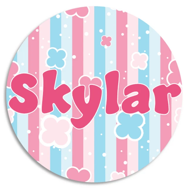 DOPASTICKER Skylar Sticker, Name Tag Water Bottle School Supplies Phone ...