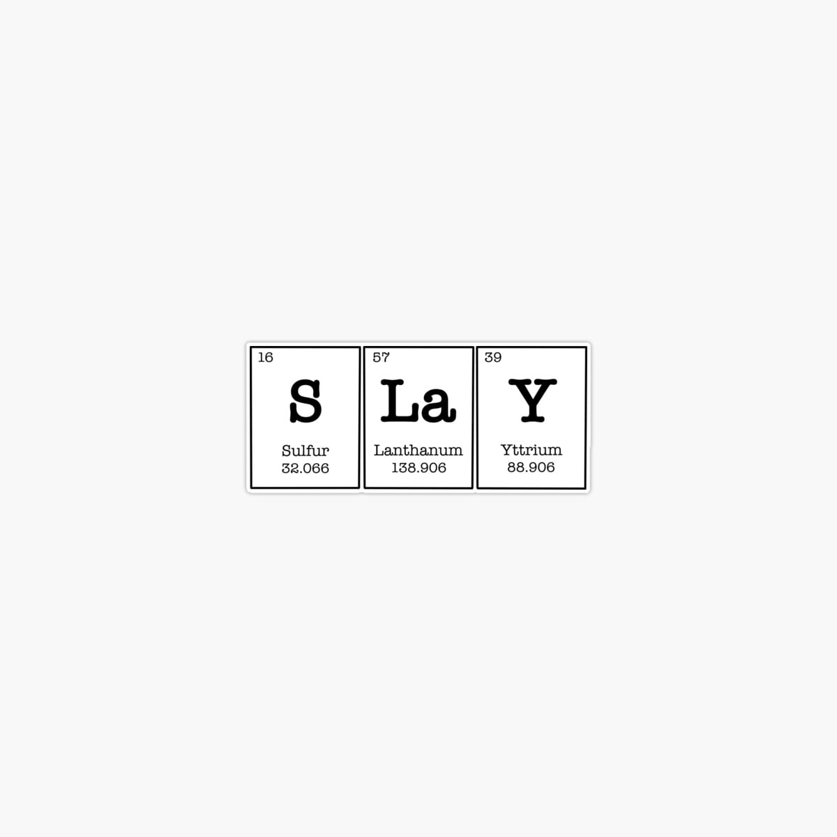 DOPASTICKER Slay Periodic Table Sticker Phone Sticker, Latop Sticker ...