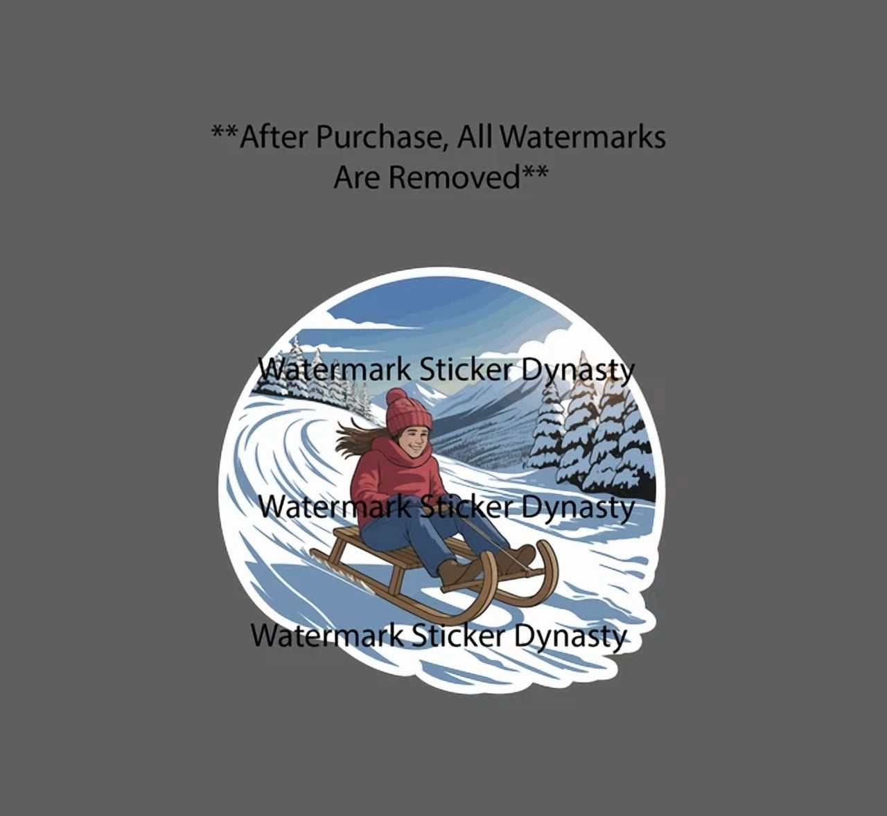 DOPASTICKER Sledding Stickernow Winter Wintersports Sticker Phone ...