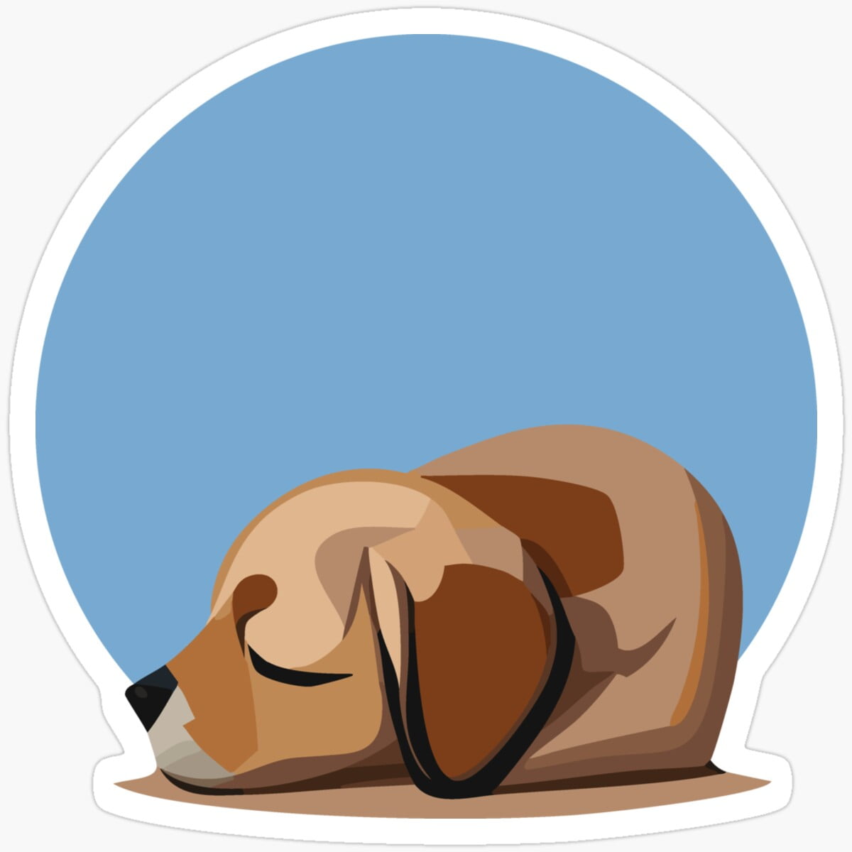DOPASTICKER Sleeping Cute Dog Sticker, Waterproof Sticker For Pet ...