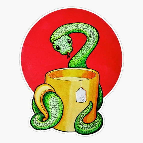 DOPASTICKER Slithertea Sticker, Phone Sticker Water Bottle Sticker Car ...