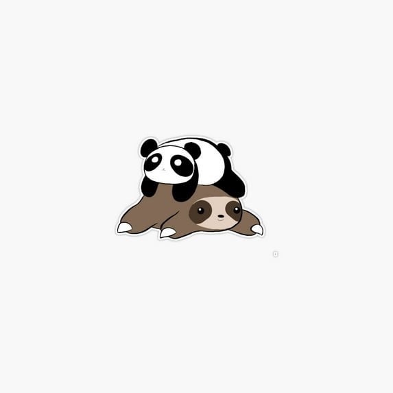 DOPASTICKER Sloth And Panda Sticker, Phone Sticker Water Bottle Sticker ...