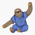 DOPASTICKER Sloth In Scrubs Sticker, Phone Sticker Water Bottle Sticker ...