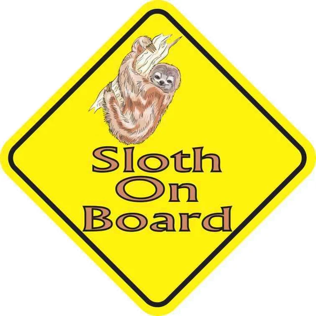 DOPASTICKER Sloth On Board Sticker Phone Sticker, Latop Sticker, Lover ...