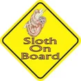 DOPASTICKER Sloth On Board Sticker Phone Sticker, Latop Sticker, Lover ...