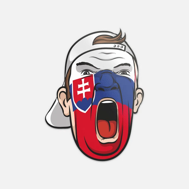 DOPASTICKER Slovakia Europe Football Fan National Flag Face World Cup ...