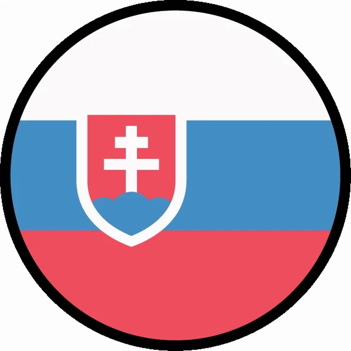 DOPASTICKER Slovakia Flag Circle Sticker Decal Phone Decal Water Bottle ...