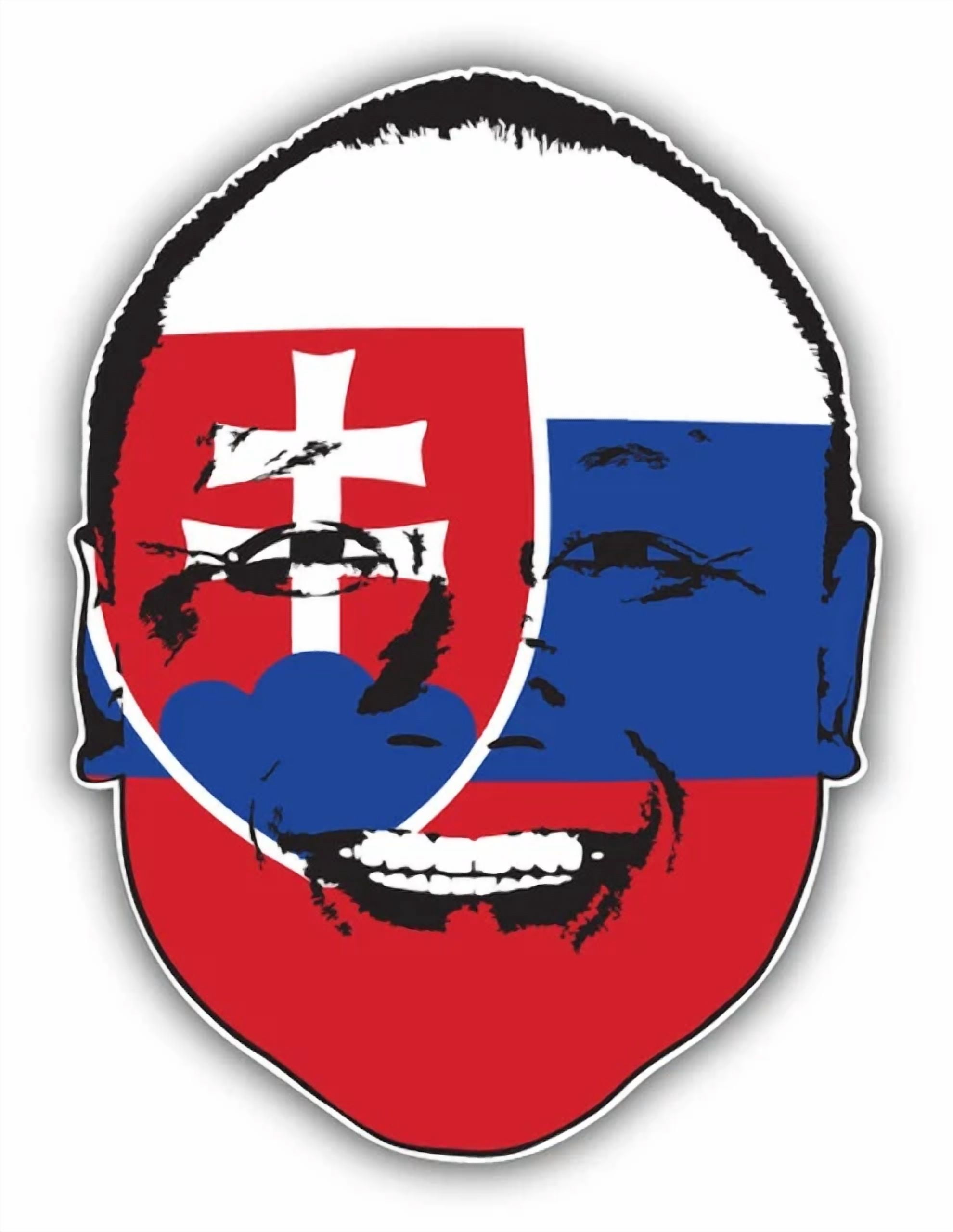 DOPASTICKER Slovakia Flag Man Face Sticker Decal Phone Decal Water ...