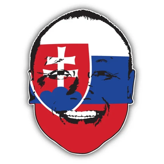 DOPASTICKER Slovakia Flag Man Face Sticker Decal Phone Decal Water ...