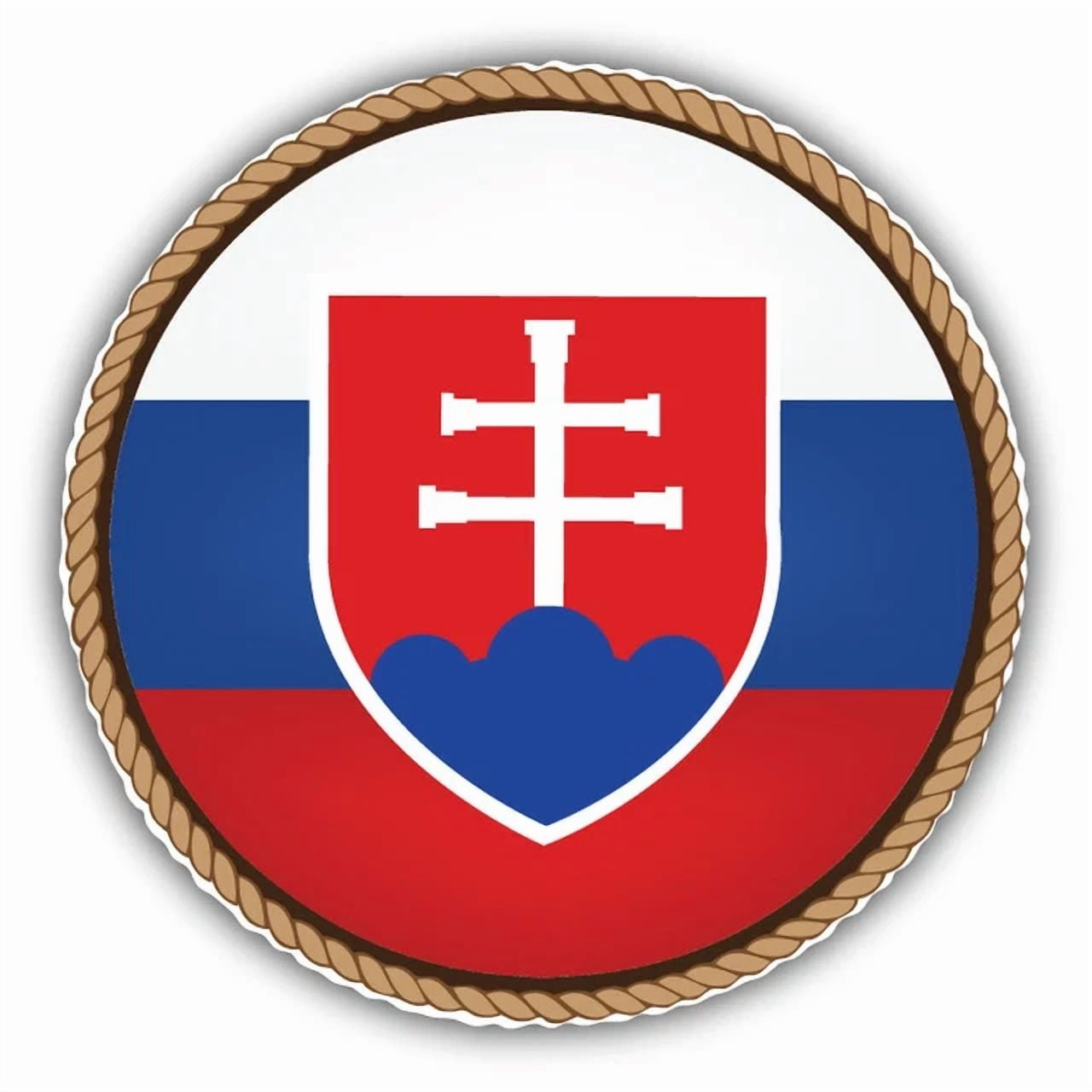 DOPASTICKER Slovakia Flag Seal Sticker Decal Phone Decal Water Bottle ...