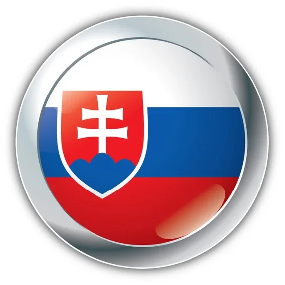 DOPASTICKER Slovakia Flag Silver Sticker Decal Phone Decal Water Bottle ...