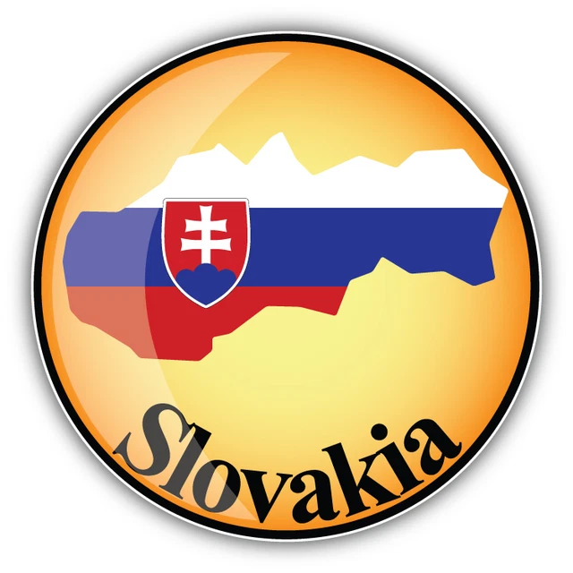 DOPASTICKER Slovakia Map Flag Glossy Sticker Decal Phone Decal Water ...