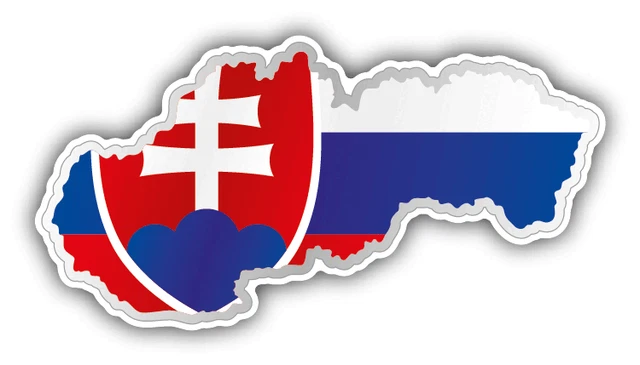 DOPASTICKER Slovakia Map Flag Sticker Decal Phone Decal Water Bottle ...