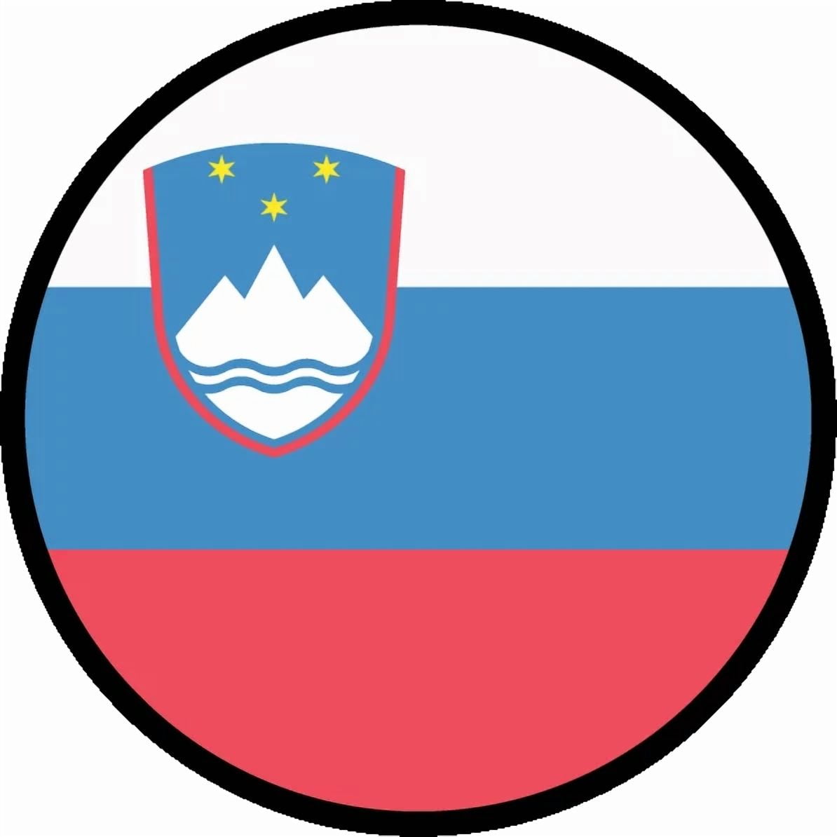 DOPASTICKER Slovenia Flag Circle Sticker Decal Phone Decal Water Bottle ...