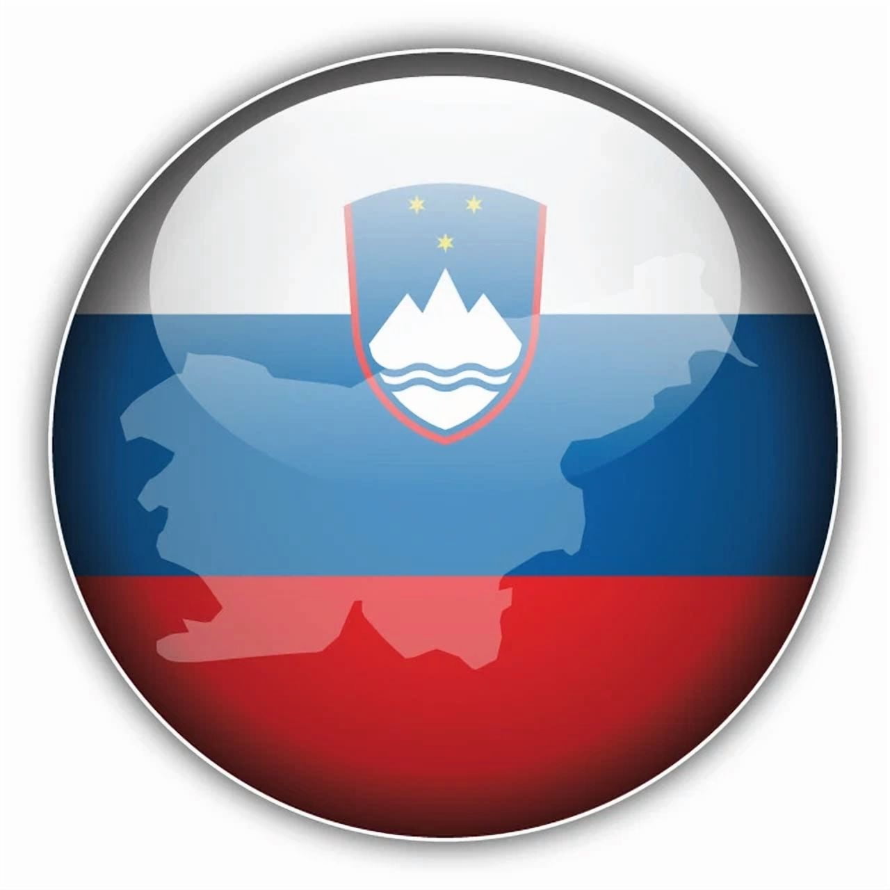DOPASTICKER Slovenia Flag Map Sticker Decal Phone Decal Water Bottle ...
