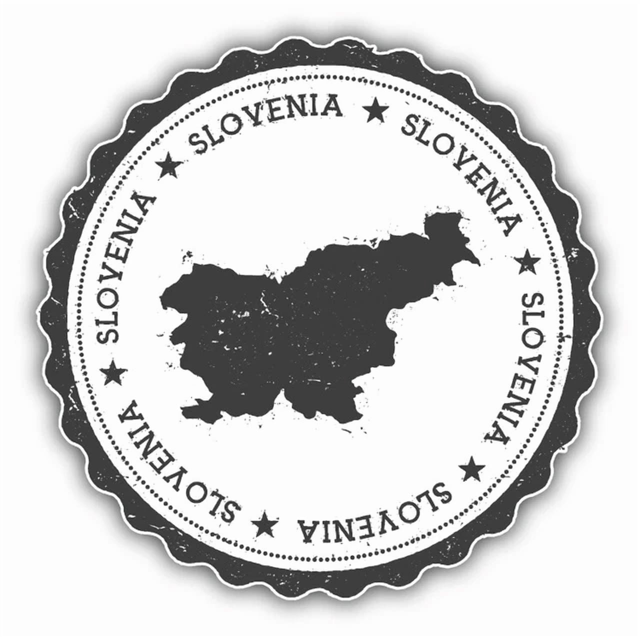 DOPASTICKER Slovenia Grunge Map Flag Sticker Decal Phone Decal Water ...