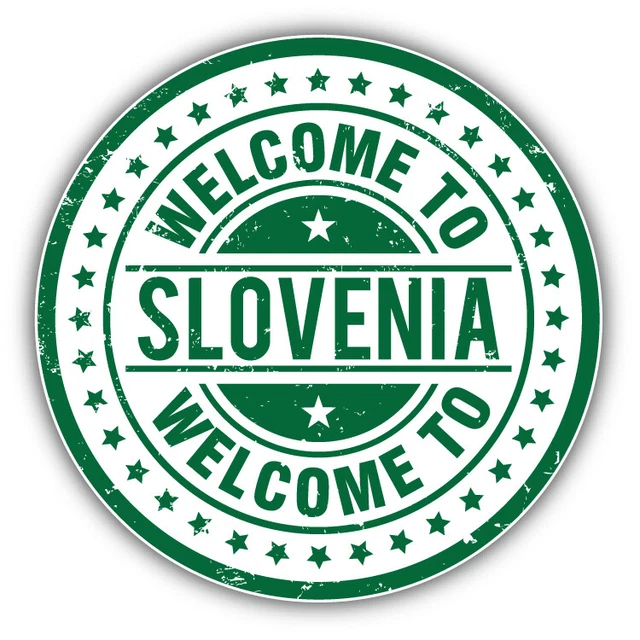 DOPASTICKER Slovenia Grunge Welcome Travel Sticker Decal Phone Decal ...