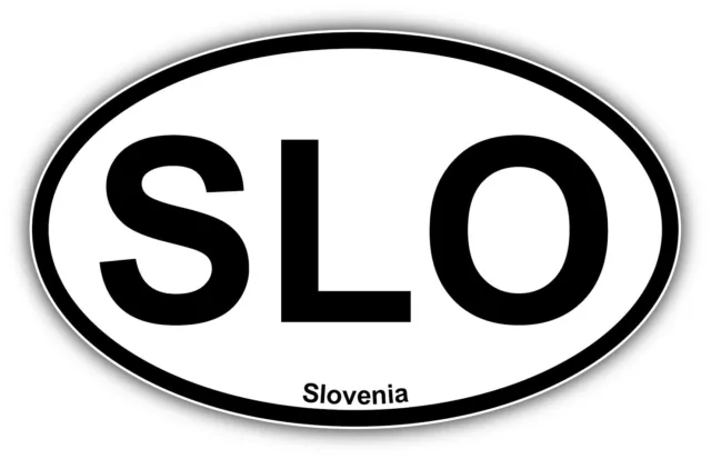 DOPASTICKER Slovenia Vehicle Country Code Oval Car Window Sticker Decal ...