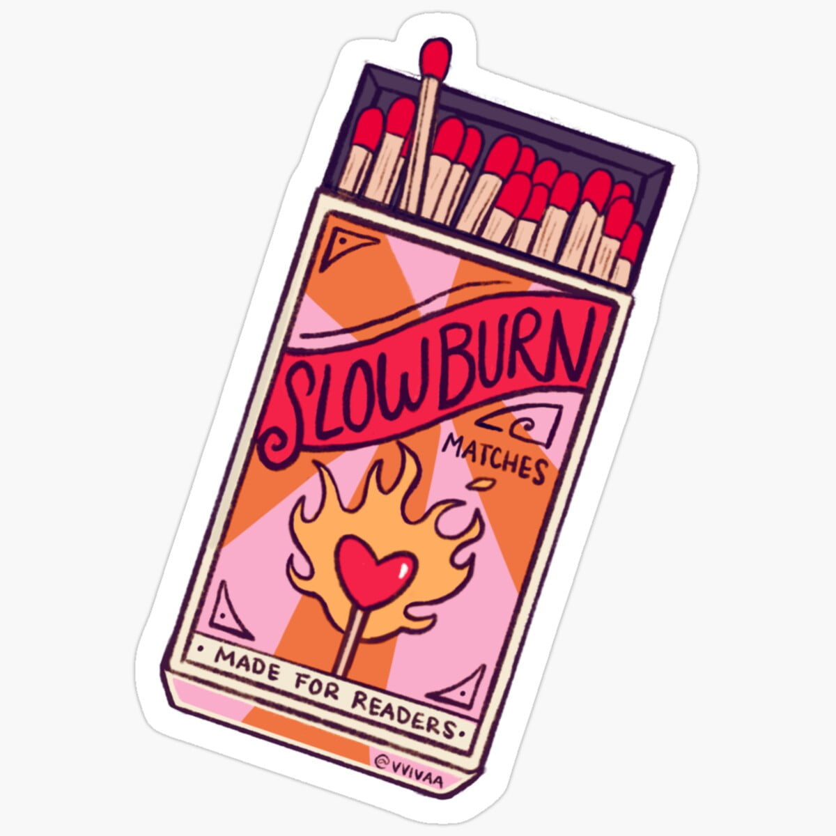 DOPASTICKER Slow Burn Bookish Trope, Bookish Stickers| Bookish Merch ...