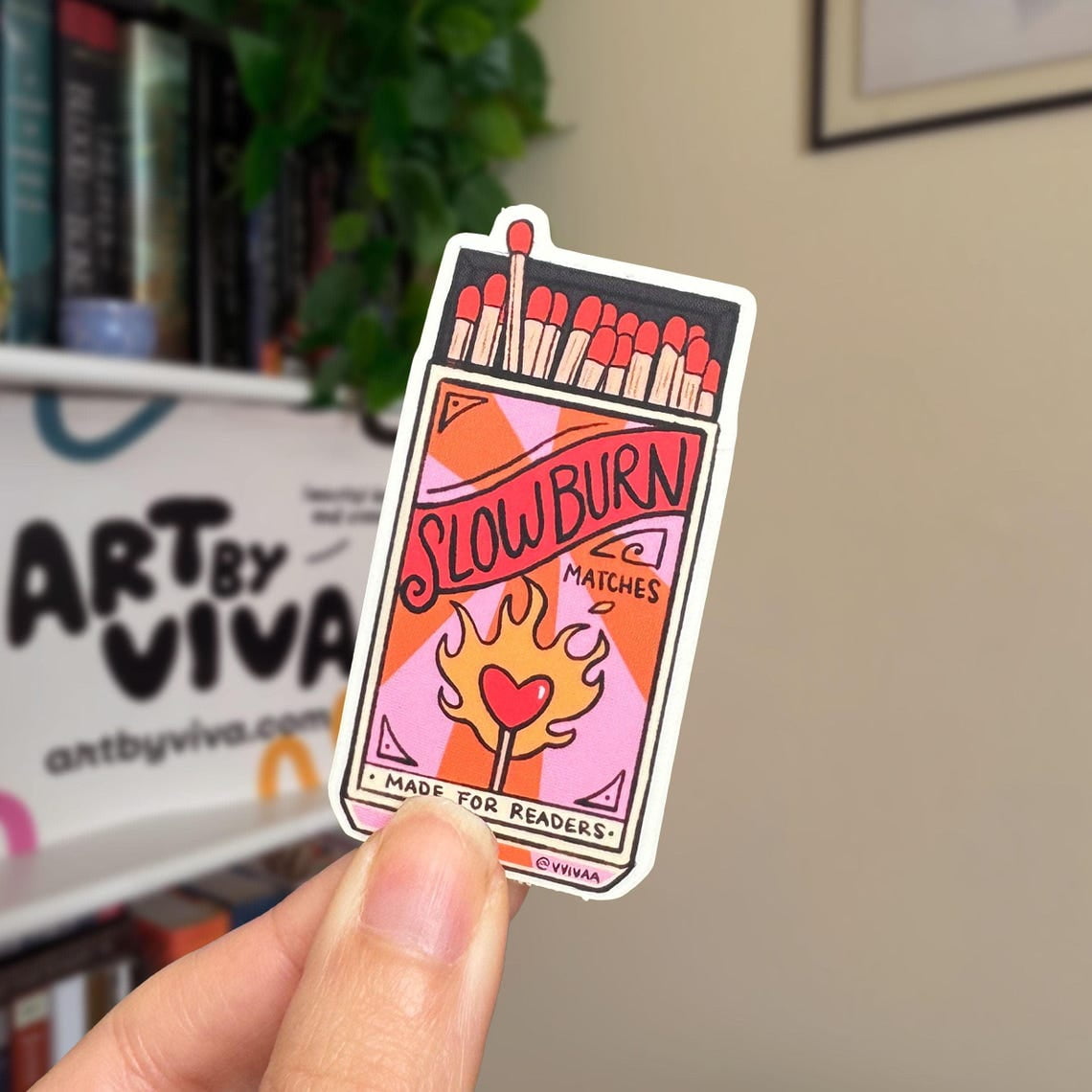 DOPASTICKER Slow Burn, Bookish Tropes, Clear Matte Sticker, Bookish ...