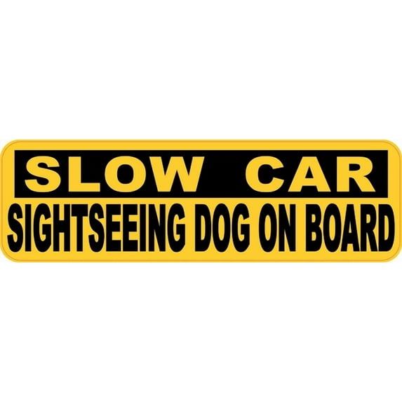 DOPASTICKER Slow Car Sightseeing Dog On Board Sticker Phone Sticker ...