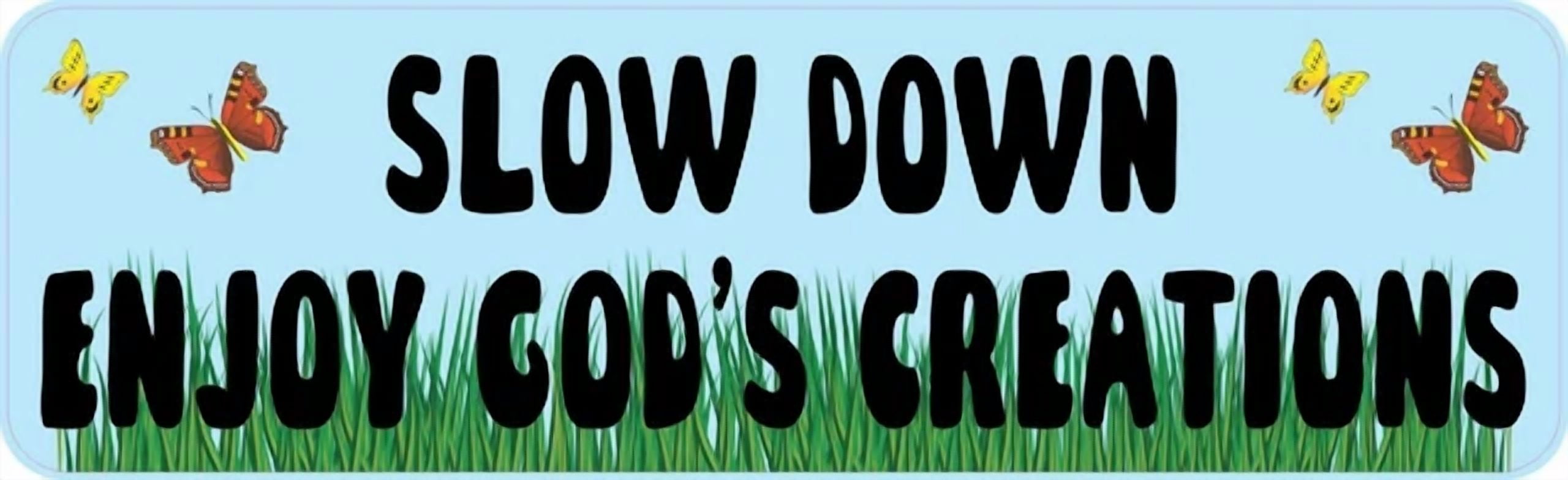 DOPASTICKER Slow Down Enjoy Gods Creations Sticker Phone Sticker, Latop ...