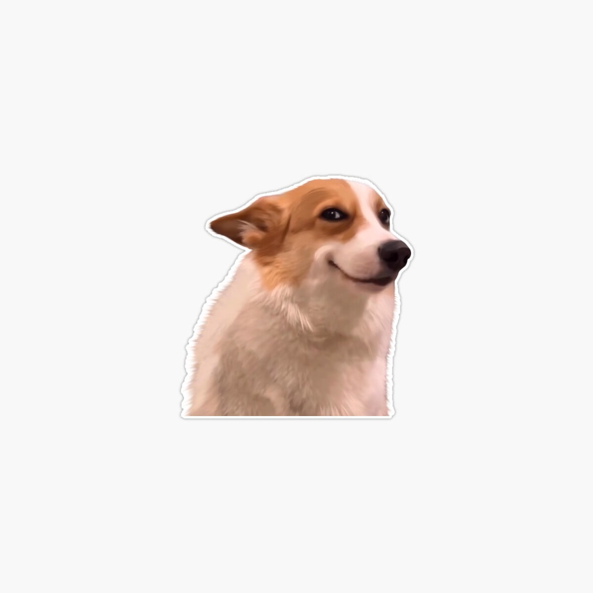 DOPASTICKER Sly Smiling Dog Sticker, Phone Sticker Water Bottle Sticker ...