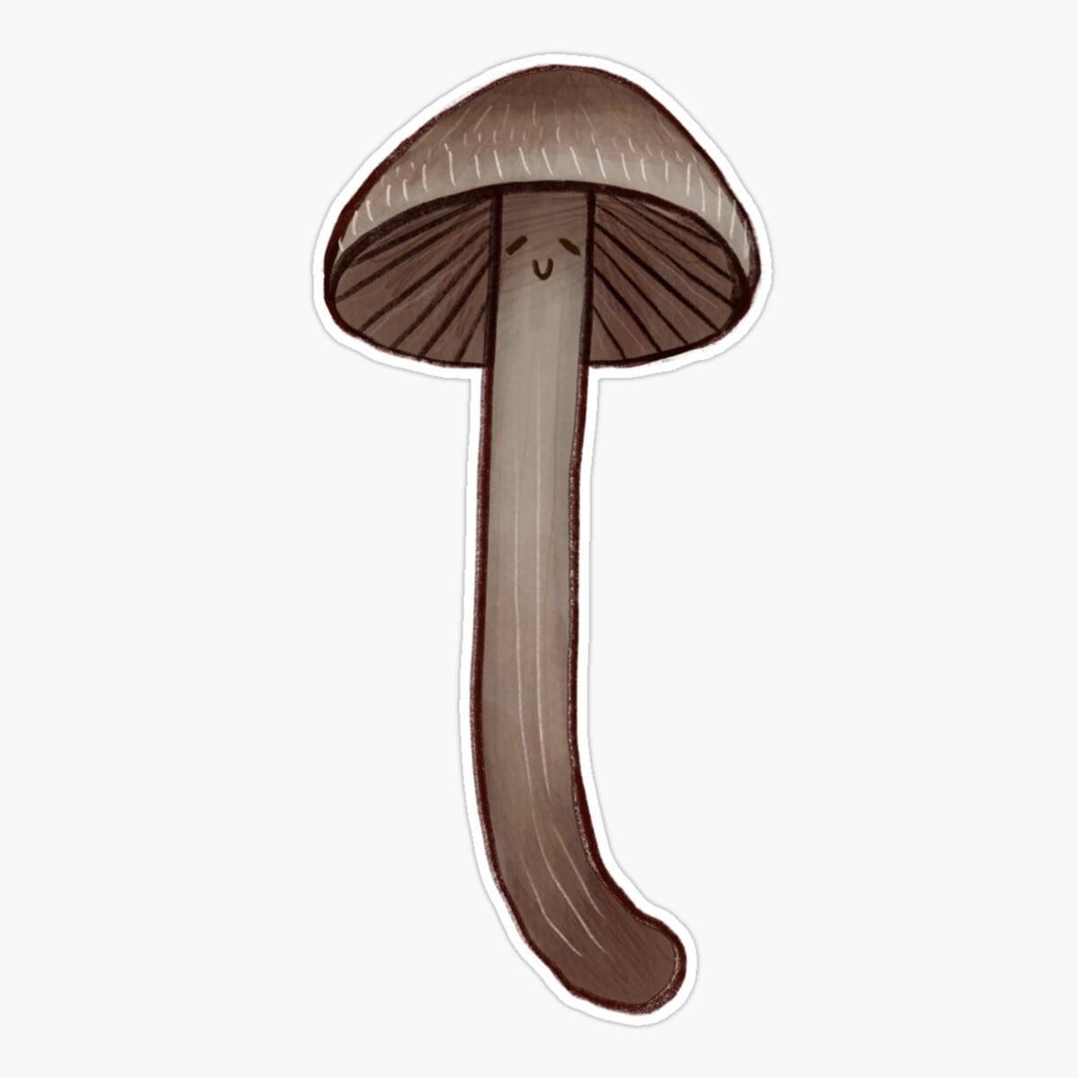 DOPASTICKER Small Brown Mushroom Sticker, Phone Sticker Water Bottle ...