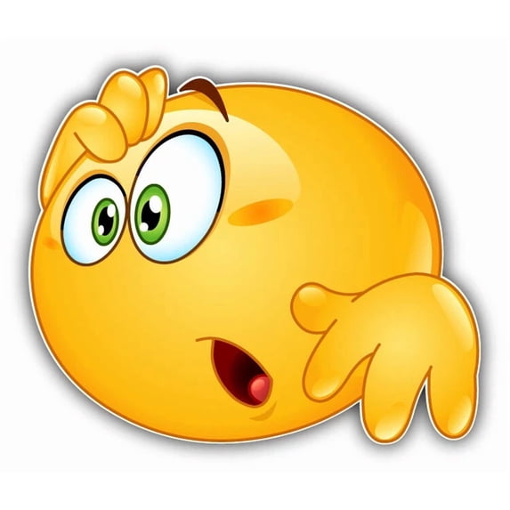 DOPASTICKER Smile Confusion Car Sticker Phone Water Bottle Stickers ...