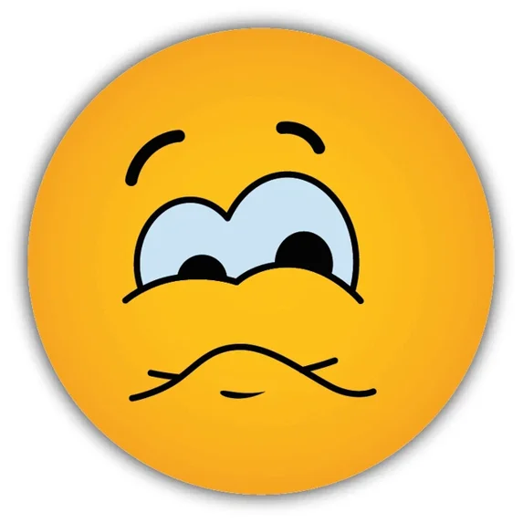 DOPASTICKER Smile Disappointed Emotion Cartoon Sticker Decal Phone ...
