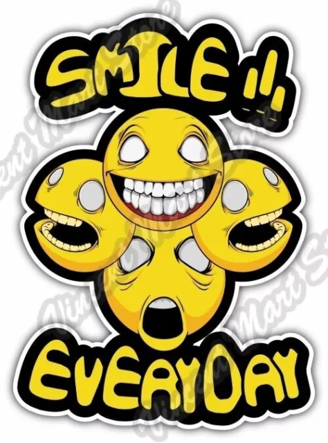DOPASTICKER Smile Every Day Emoticon Emotion Gift Car Sticker Decal ...