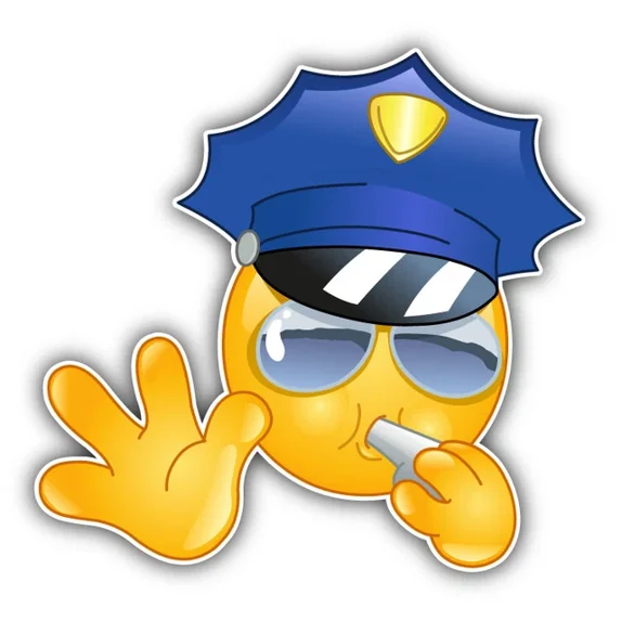 DOPASTICKER Smile Police Sticker Decal Phone Decal Water Bottle ...