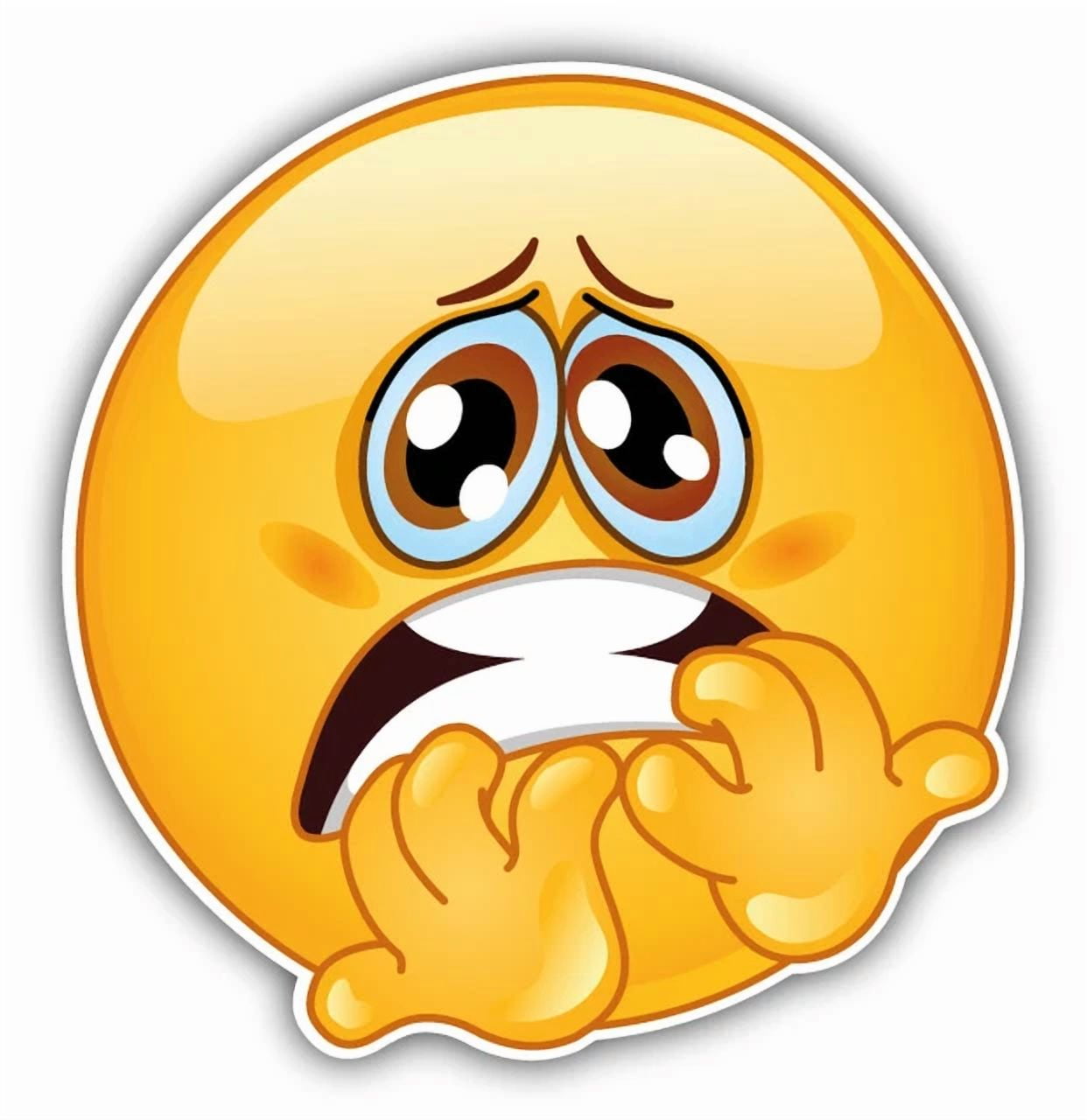 DOPASTICKER Smile Scared Sticker Decal Phone Decal Water Bottle ...