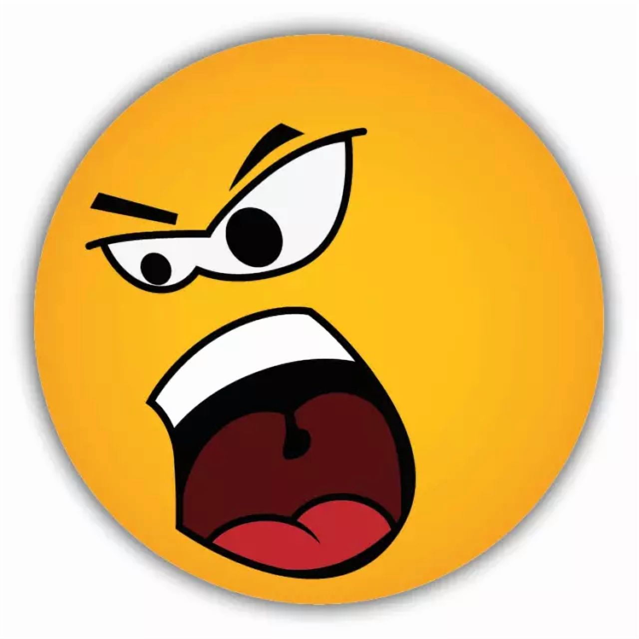 DOPASTICKER Smile Screaming Emotion Cartoon Sticker Decal Phone Decal ...