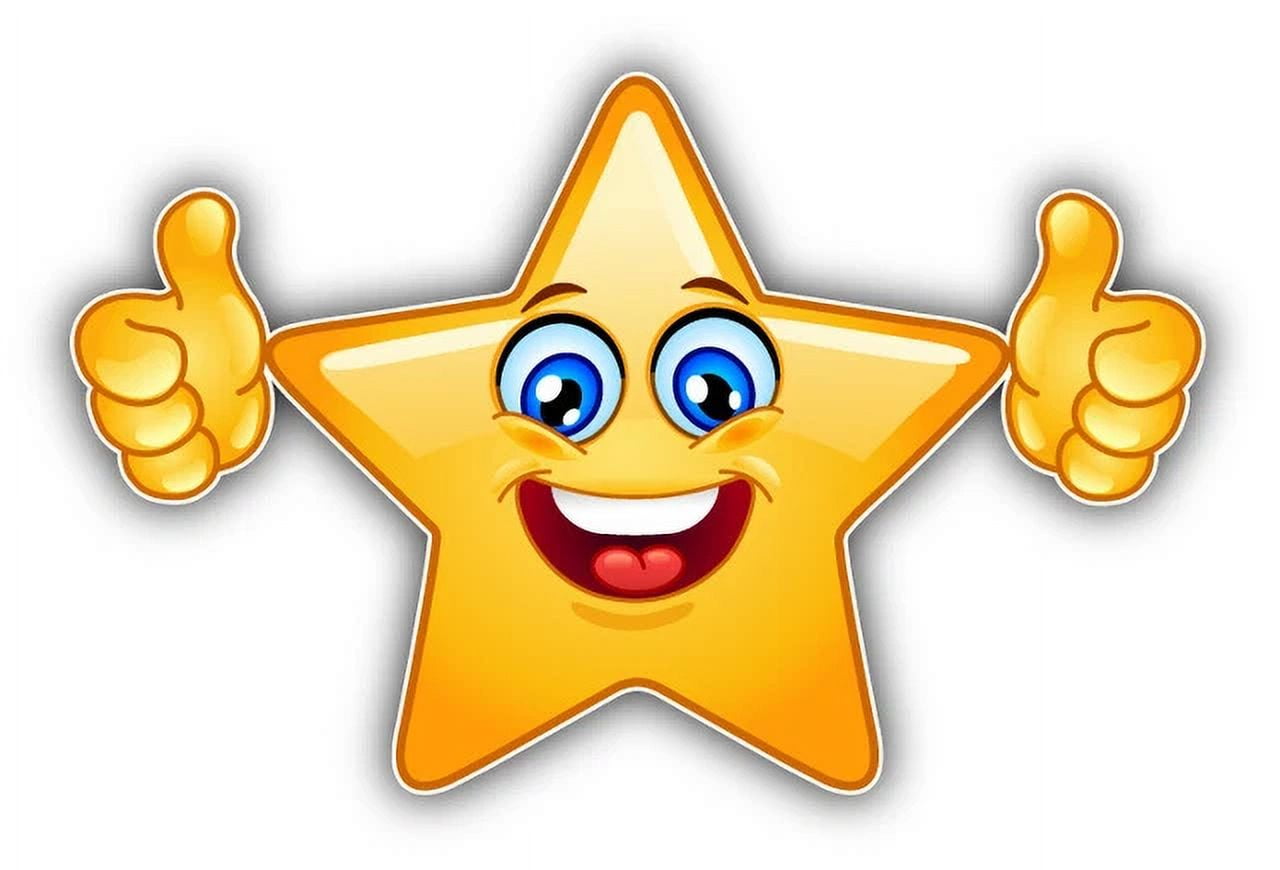 DOPASTICKER Smile Star Car Sticker Phone Water Bottle Stickers, Cars ...