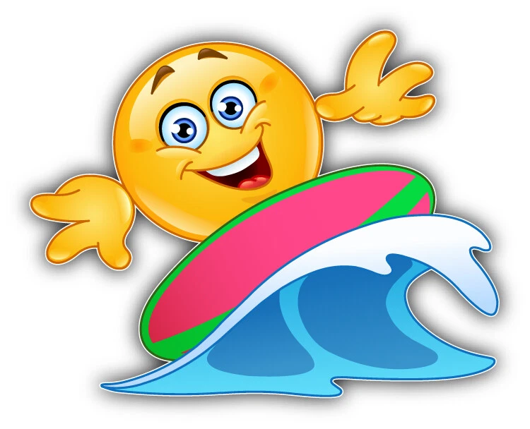 DOPASTICKER Smile Surfing Car Bumper Sticker Decal Gift You ...