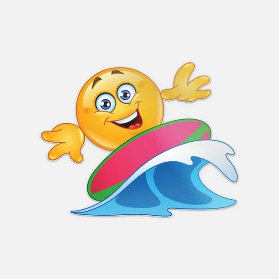 DOPASTICKER Smile Surfing Sticker Decal Phone Decal Water Bottle ...