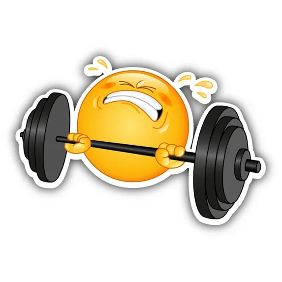 DOPASTICKER Smile Weightlifter Car Sticker Phone Water Bottle Stickers ...