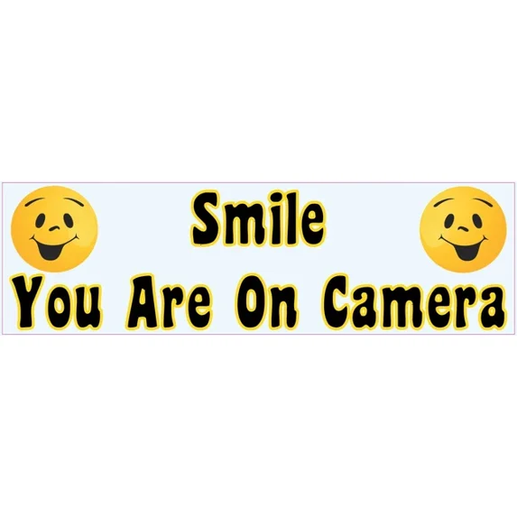 DOPASTICKER Smile You Are On Cameras Sticker Phone Sticker, Latop ...